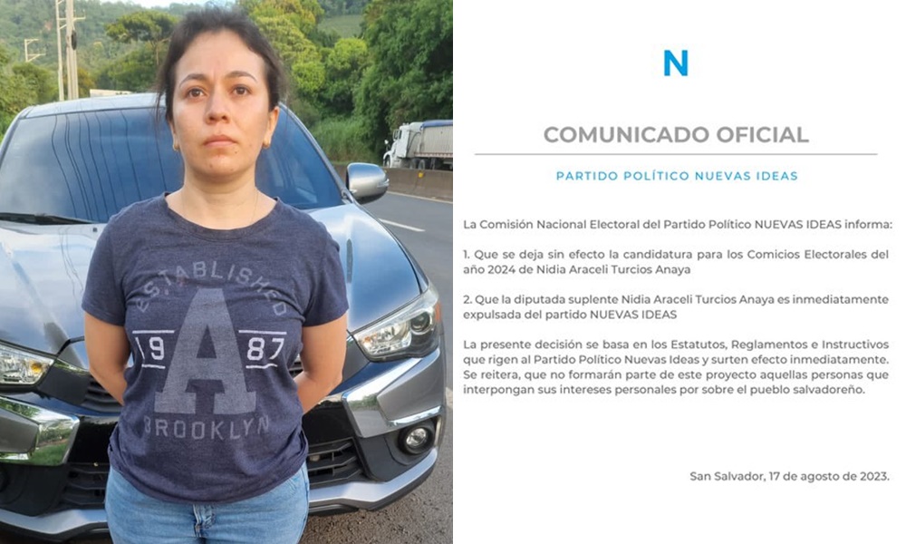 Anuncian la captura de la diputada suplente Nidia Turcios y es ...