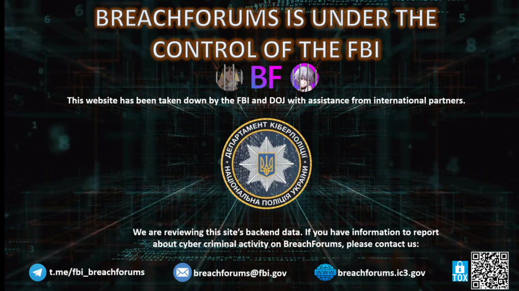 BreachForums es incautado por el FBI debido a su actividad delictiva ...
