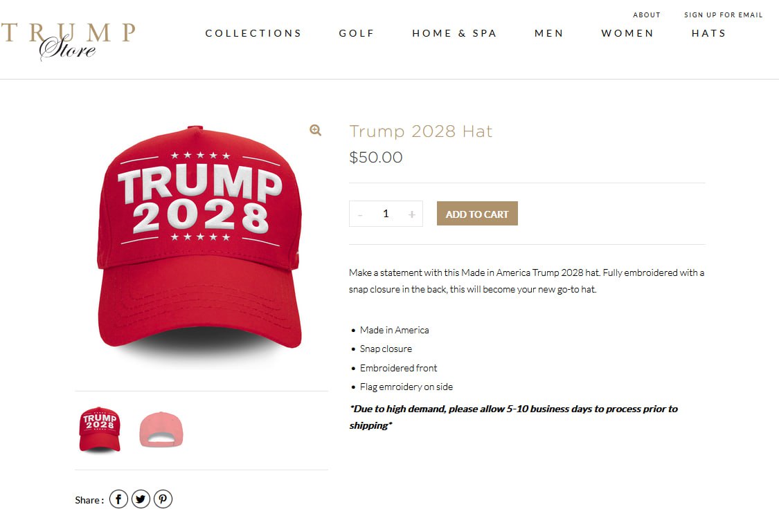 Ya se venden promocionales en las ‘tiendas Trump’ para promocionar su ...